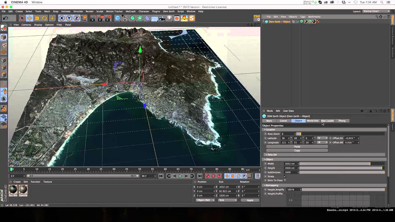 Dem Earth C4D Plugin Tutorial - YouTube