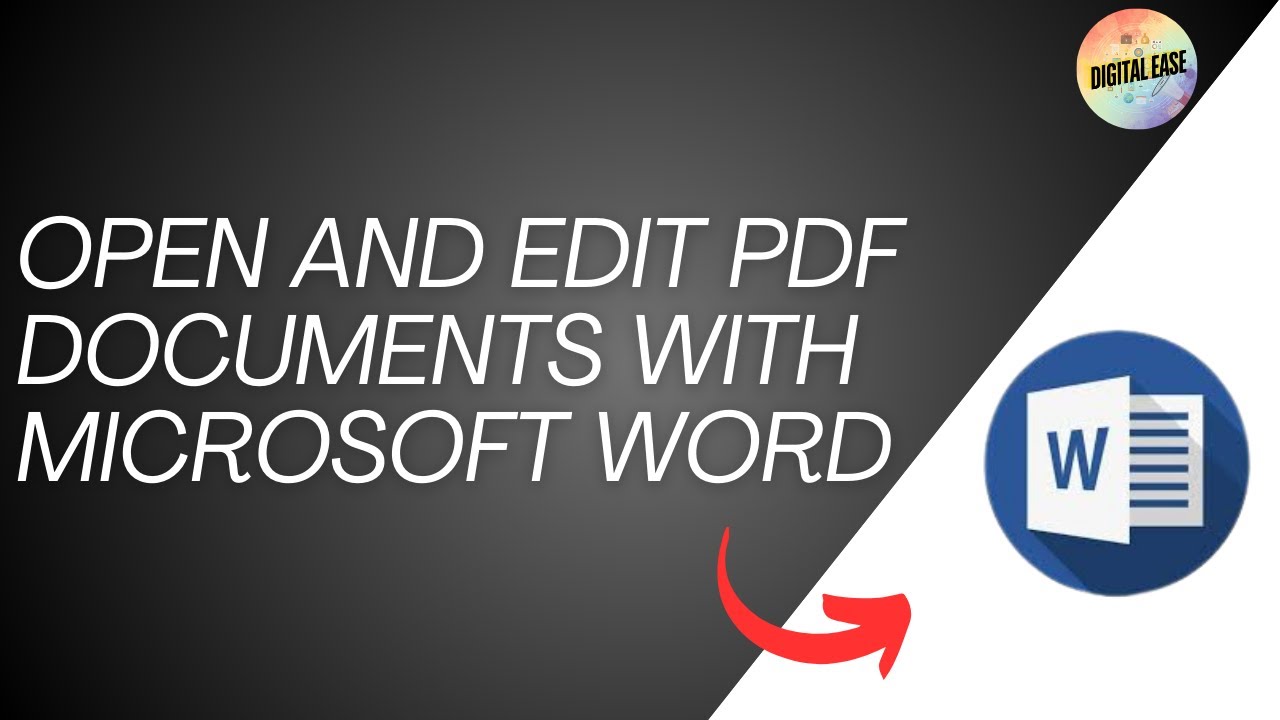 How To Open And Edit PDF Documents With Microsoft Word - YouTube