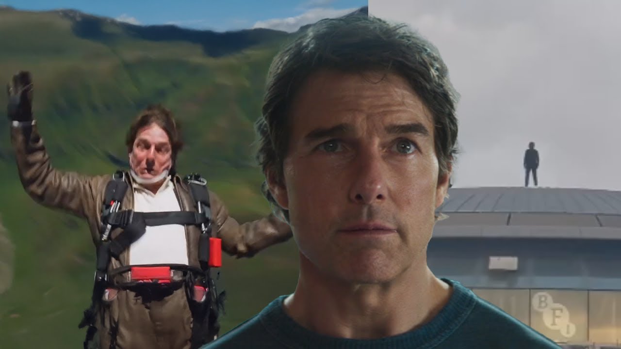 Tom Cruise SHOCKS Fans on Roof of BFI IMAX Theater in London - YouTube