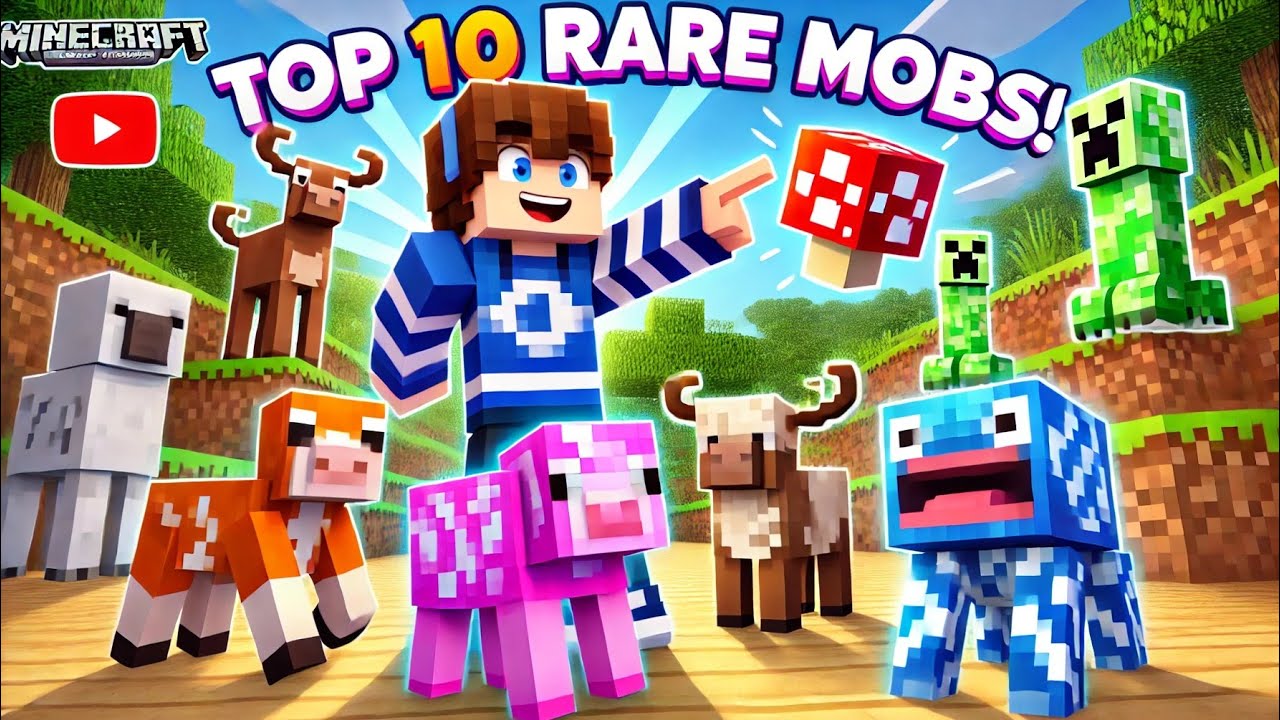 Top 10 Rare Mob Of Minecraft - YouTube