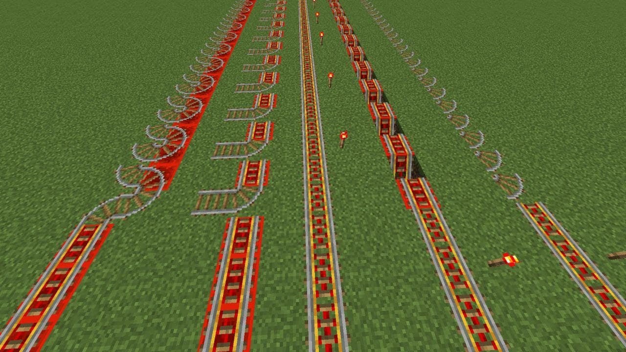 the best way to build railroad minecraft ingineering - YouTube