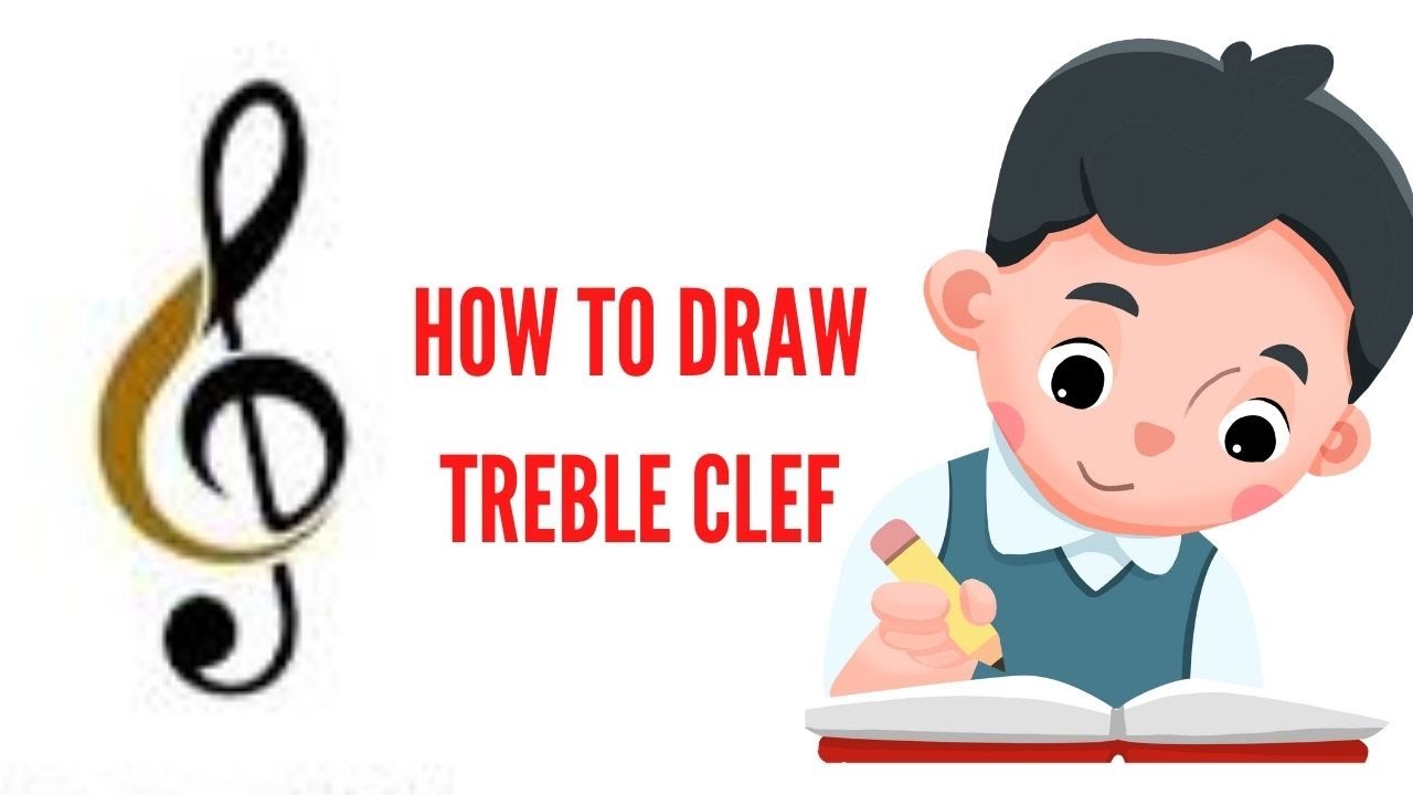 Primary Music Lesson ||HOW TO DRAW TREBLE CLEF || - YouTube