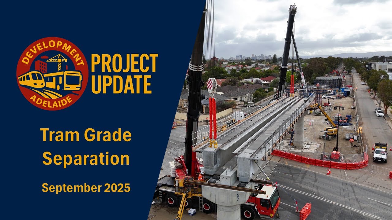 Tram Grade Separation Project: September 2025 - YouTube