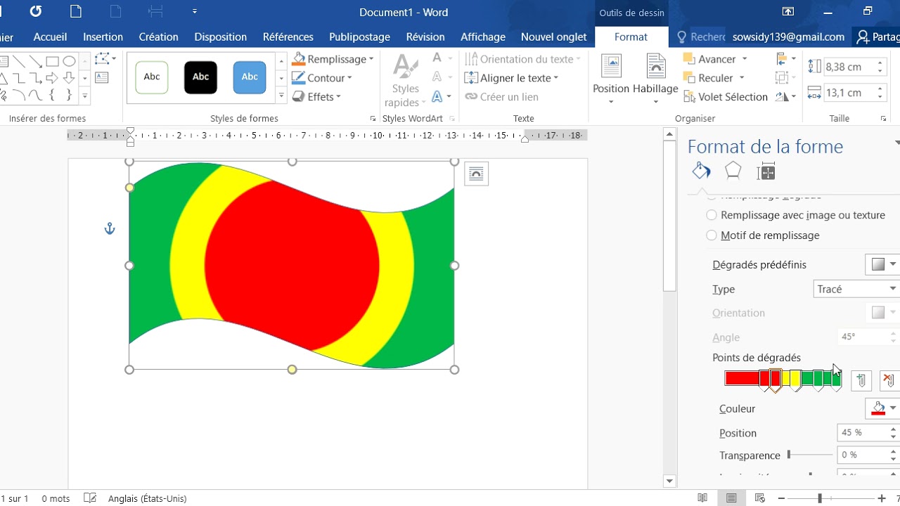 Comment faire un drapeau national sur Microsoft office....Words - YouTube