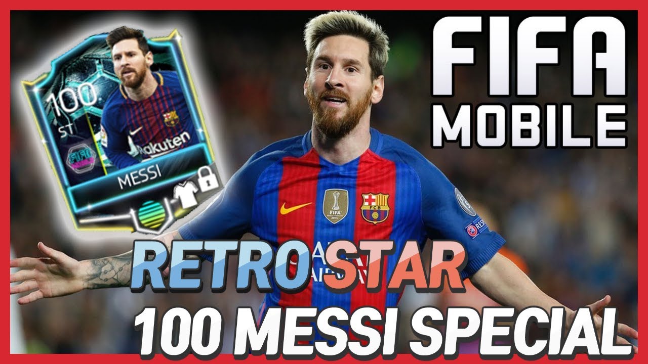 The Best Striker in FIFA mobile!! RETRO STAR MESSI ovr 100 performance ...