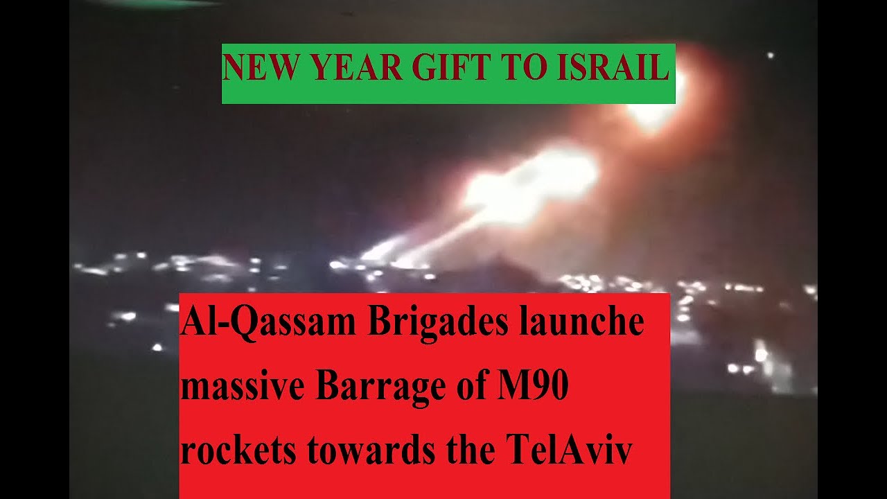 Al-Qassam Brigades launched a massive barrage of M90 rockets towards ...