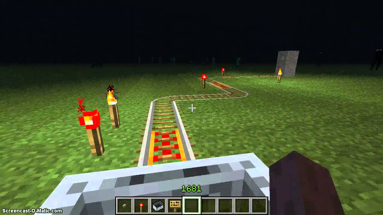 Minecraft Tutorial: Powered Rails - YouTube