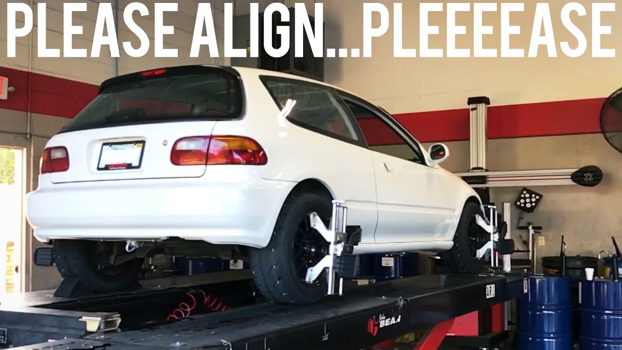 Track day alignment | PROJECT CIVIC EG HATCHBACK - YouTube