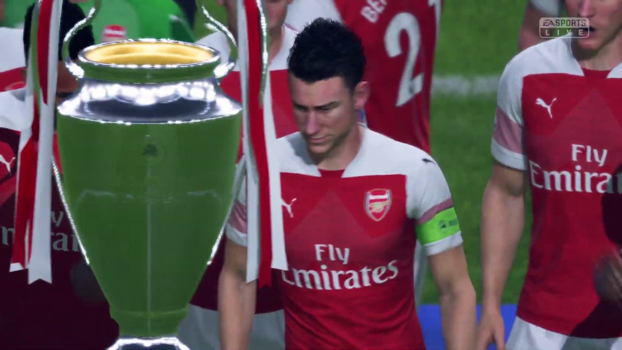 FIFA 19 - Arsenal winning the Champions League - YouTube