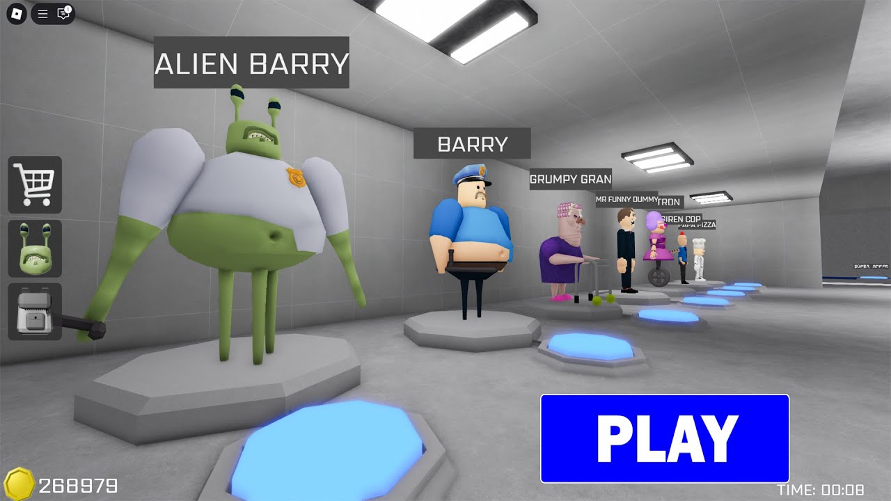 BARRY'S PRISON RUN! (OBBY) ALIEN HARD - All Items & All Morphs Unlocked ...