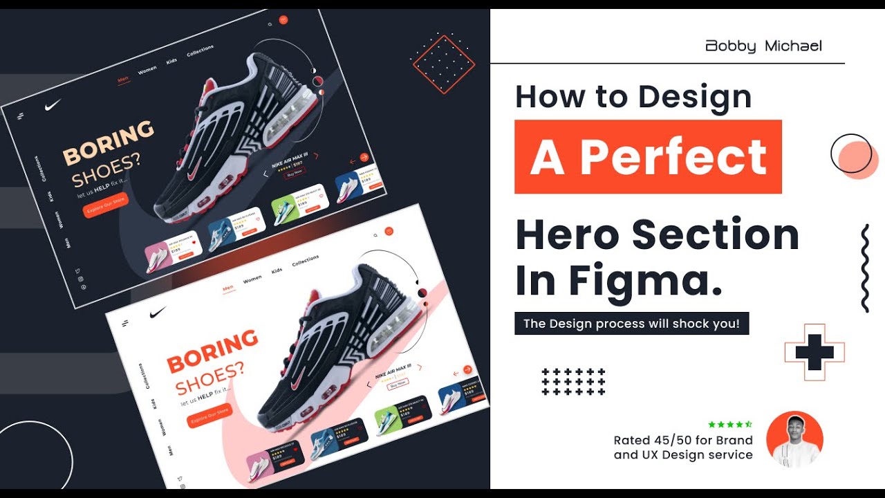 Hero Section Design - NIKE SHOE (A Beginner's Guide) - YouTube