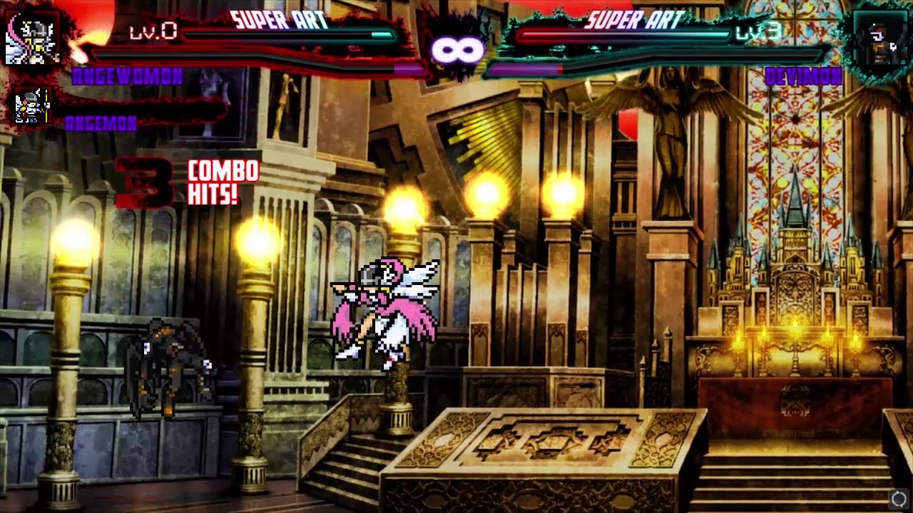 Angewomon and Angemon vs Devimon (Mugen Battle)!!! - YouTube