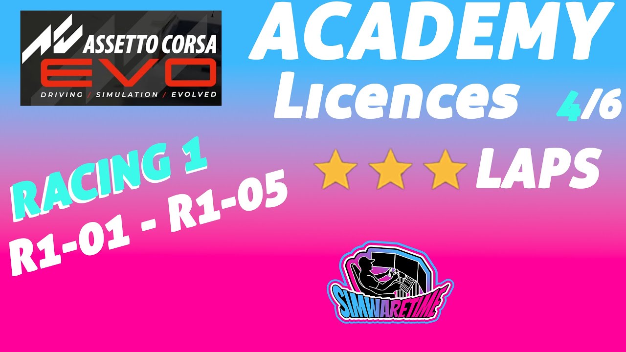Assetto Corsa EVO Academy I *** Licence Laps I RACING 1 R101-R105 - YouTube