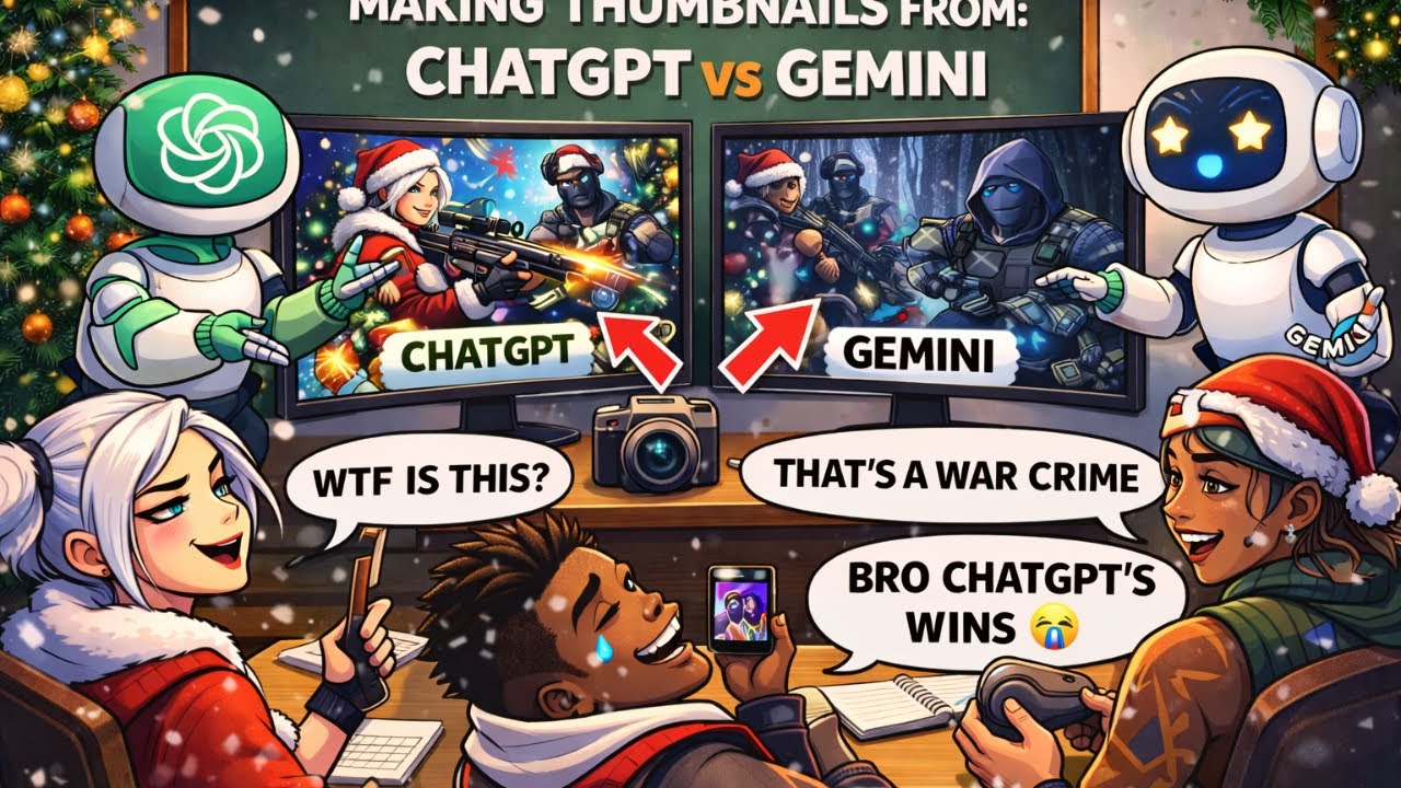Valo thumbnail making class with aye yai Chatgpt vs Gemini AI | Dukku ...