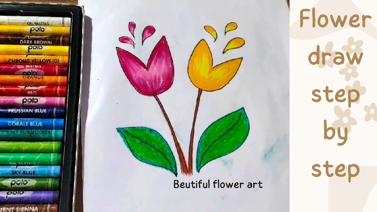 Beutiful Flower Art || Flower Draw Step By Step || Drawing For ...