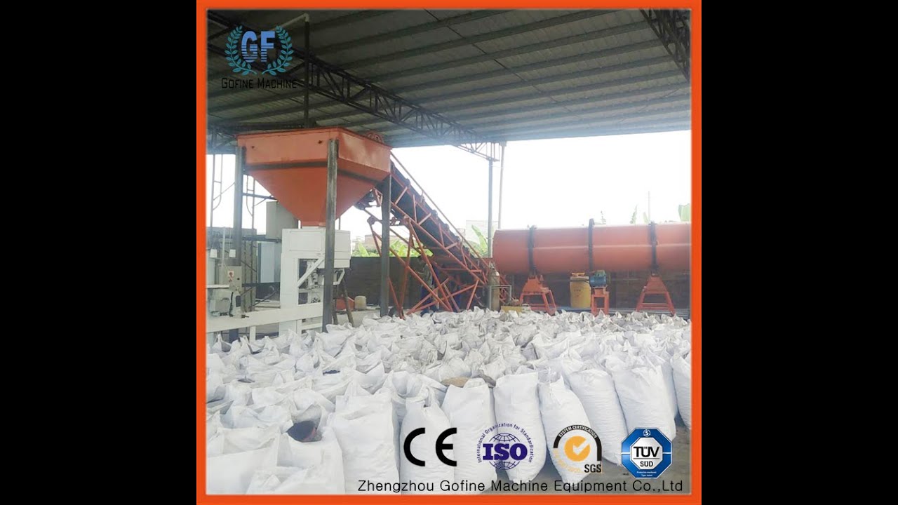 organic fertilizer bagging machine, fertilizer packing equipment - YouTube