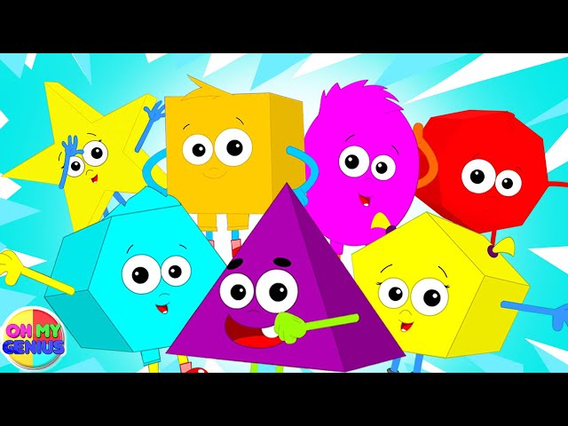 Ten Little Shapes, Learning Videos and Children Rhymes - Videos For Kids
