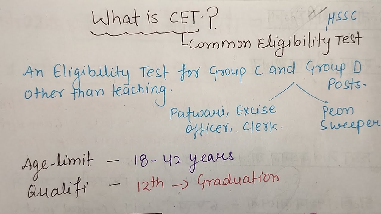 What is CET exam||Common eligibility test||Booklist eligibility pattern ...