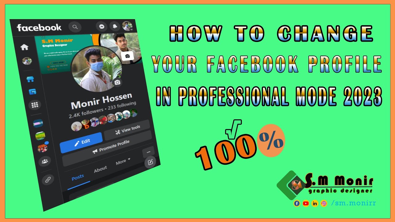 How to change your Facebook profile in professional mode 2023 - YouTube