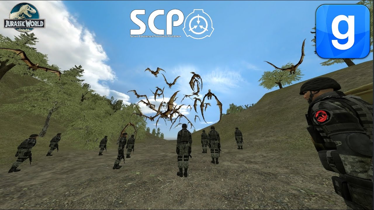 Epic Jurassic Fun Flying Dinosaurs Pteranodons VS SCP Guard ...