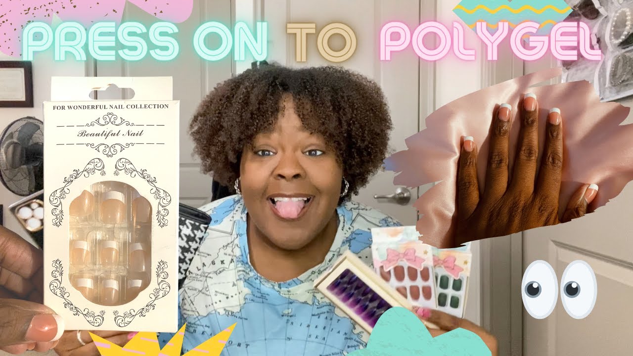 PRESS ON Shein Nails + PolyGel Hack | Lasts 2 Weeks Beginner & Budget ...