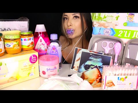 BEBEK BAKIM ÜRÜNLERİ YEDİM👶🏼 Yenilebilir Ultrason Fotoları, Bebek Şampuanı, Bez| TÜRKÇE ASMR MUKBANG