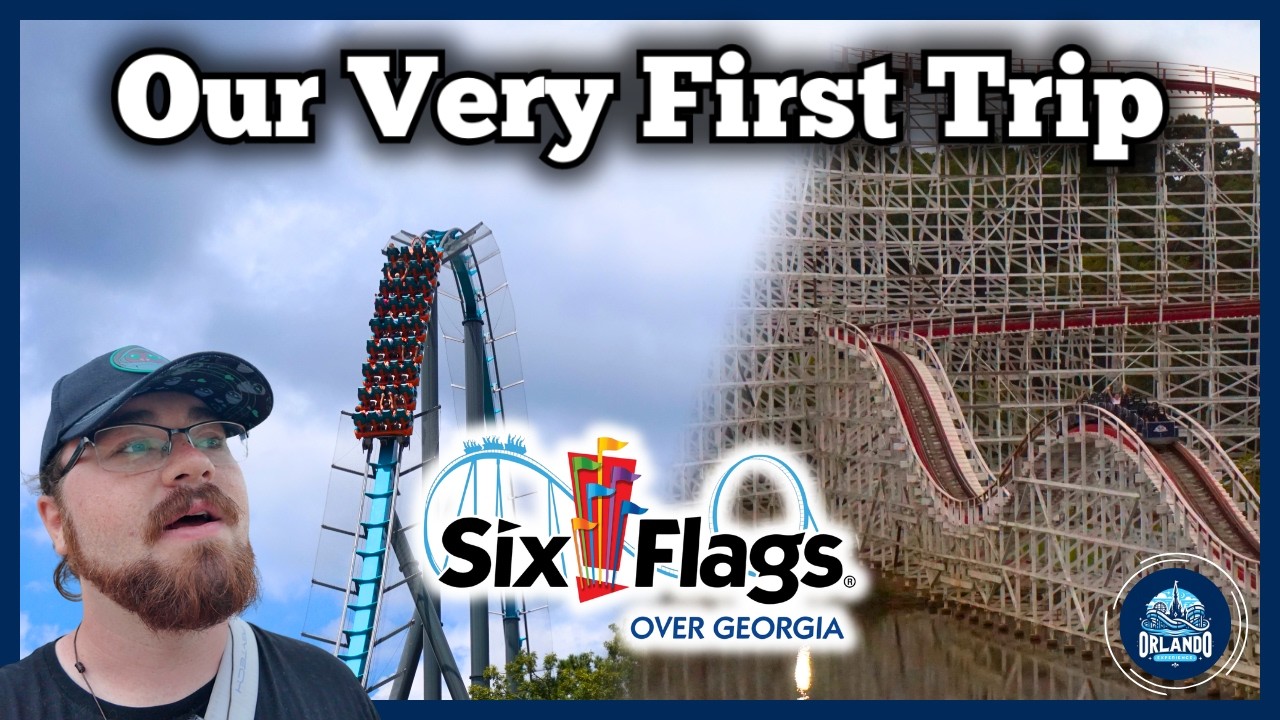 Our First Trip to Six Flags Over Georgia Day 1! Coasters and Park First ...