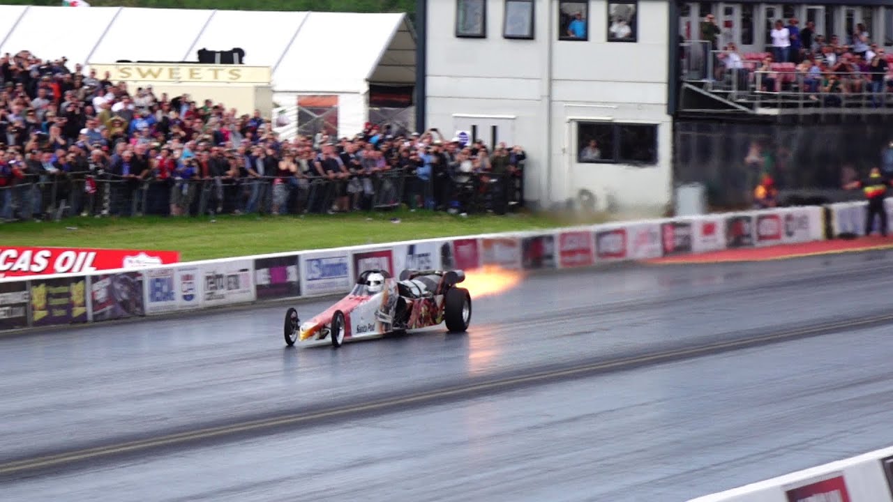Santa Pod Fireforce 5 Jet Dragster - YouTube