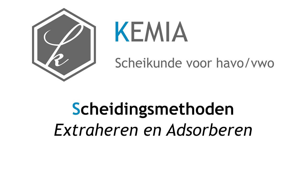 Scheidingsmethoden: Extraheren en adsorberen - YouTube