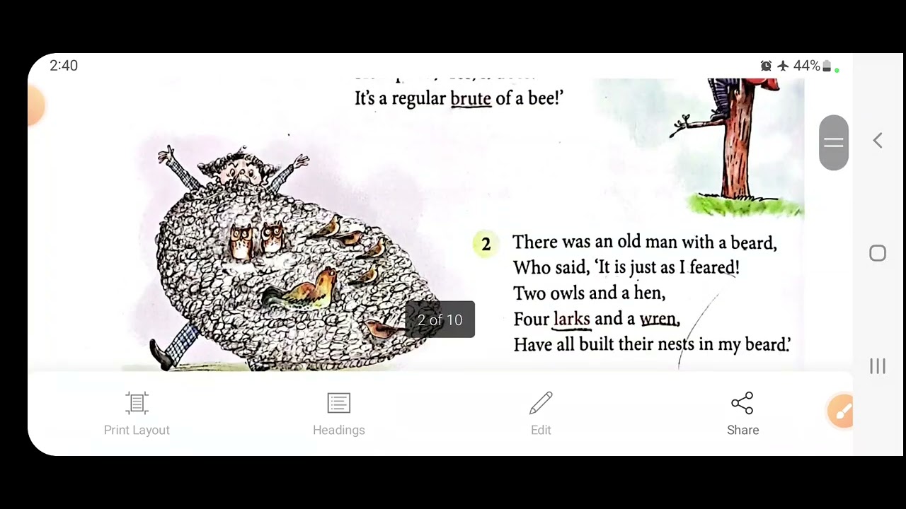 Limericks, class 3 , Poem, Enhanced English Alive course book - YouTube