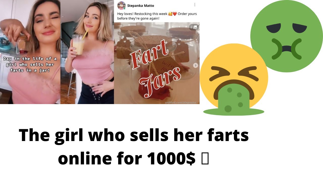 Hot girl who sells her farts online for 1000$ - YouTube