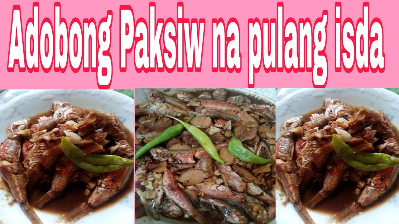 Adobong Paksiw na pulang isda l Mom Jane & Peter Vlog - YouTube