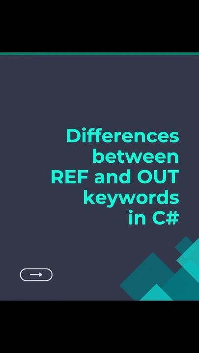 ref vs out in C# 🔄 #programming #coding #shorts #trending #interview #csharp #viral #shorts # ...