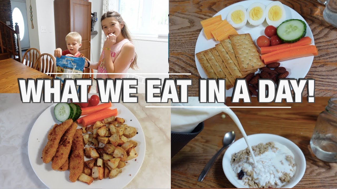 FULL DAY OF FOOD! | LARGE FAMILY BREAKFAST, LUNCH, & DINNER! - YouTube