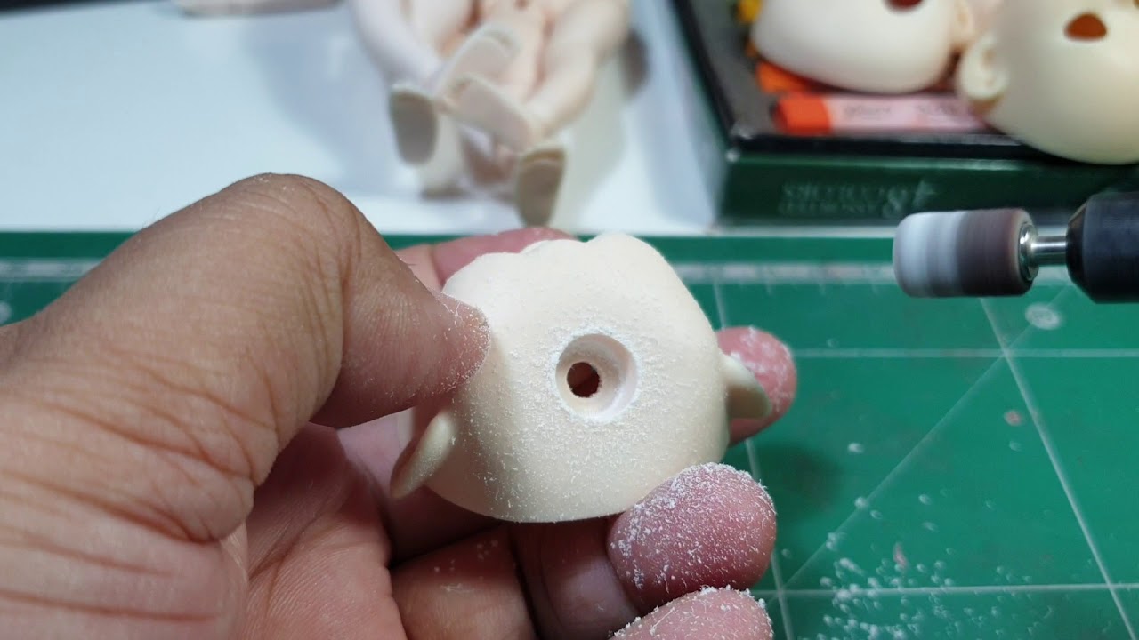 How to Modify sto doll head for put with another body - YouTube