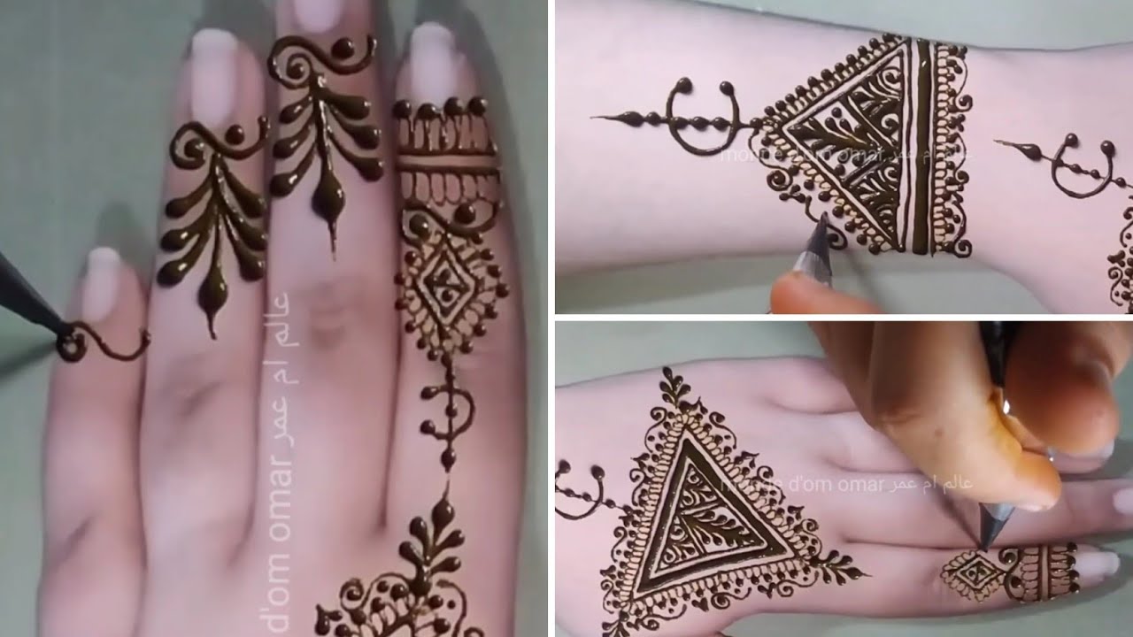 Moroccan henna inscription Fassi modern and beautiful for Eid and ...