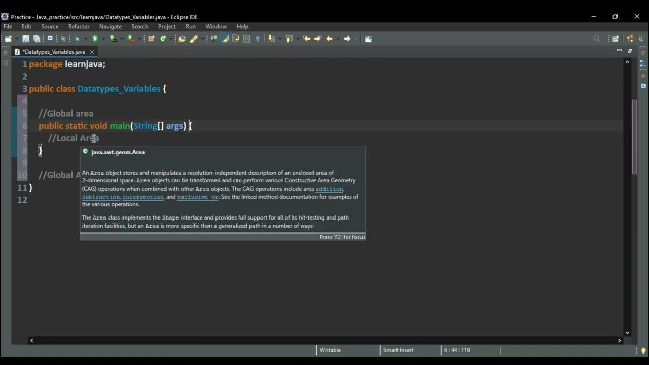 How to access Datatypes and Variables in Java Program? | Learn Java | For better life | J2SE ...