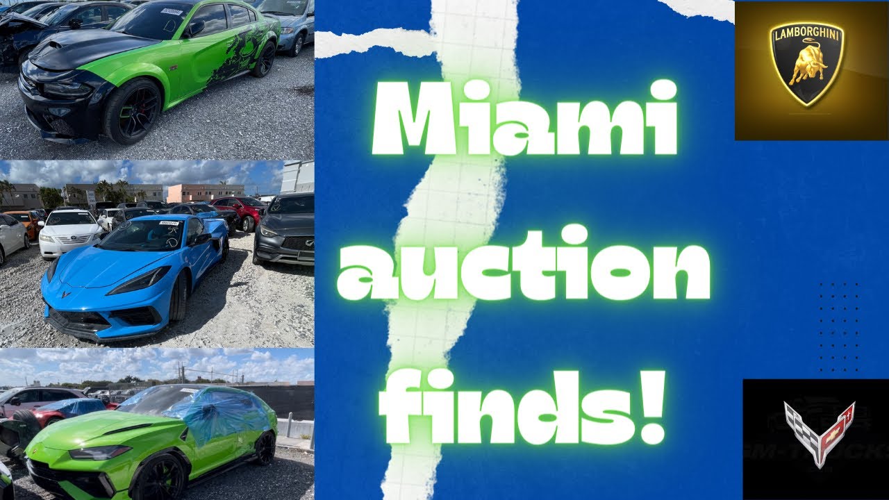 Auction Review at Miami largest Salvage yard!(Spotted A Lamborghini and ...
