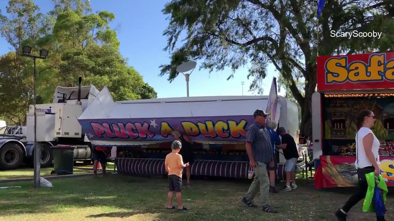 Setup Amusement Sideshow trailers Perth Western Australia - YouTube