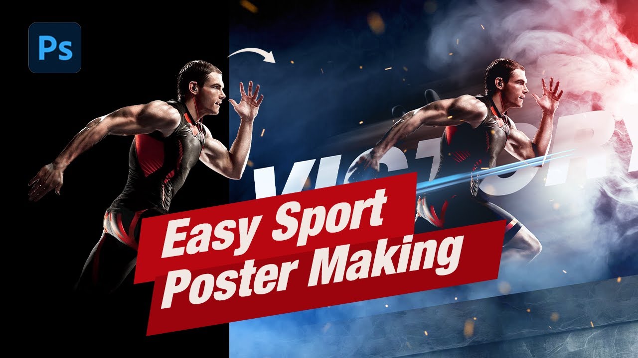 How to Create Sport Poster Design very fast!! - YouTube
