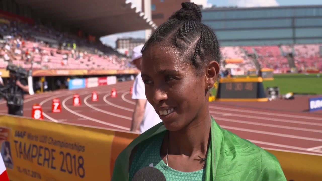IAAF World U20 Tampere - Alemaz Samuel ETH 1500 Metres Gold - YouTube