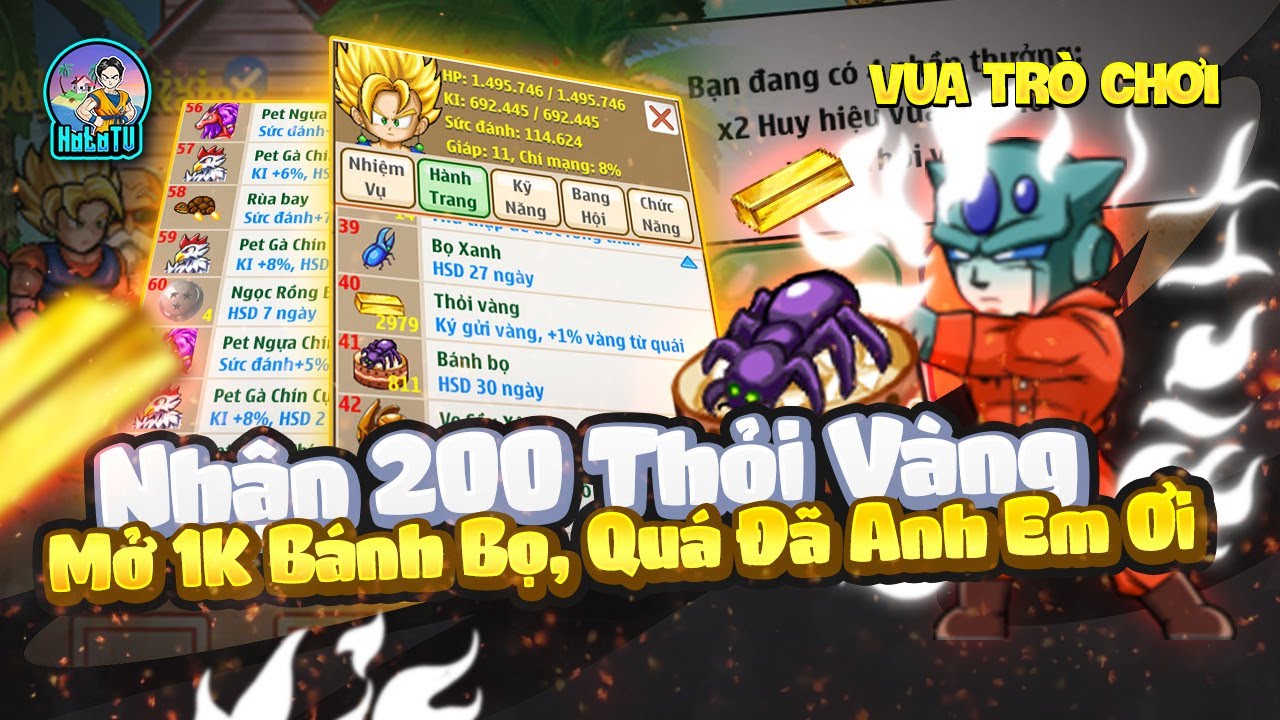 NRO BLACK Z - CÁCH NHẬN 200 THỎI VÀNG MIỄN PHÍ VÀ MỞ LUÔN GẦN 1K BÁNH ...