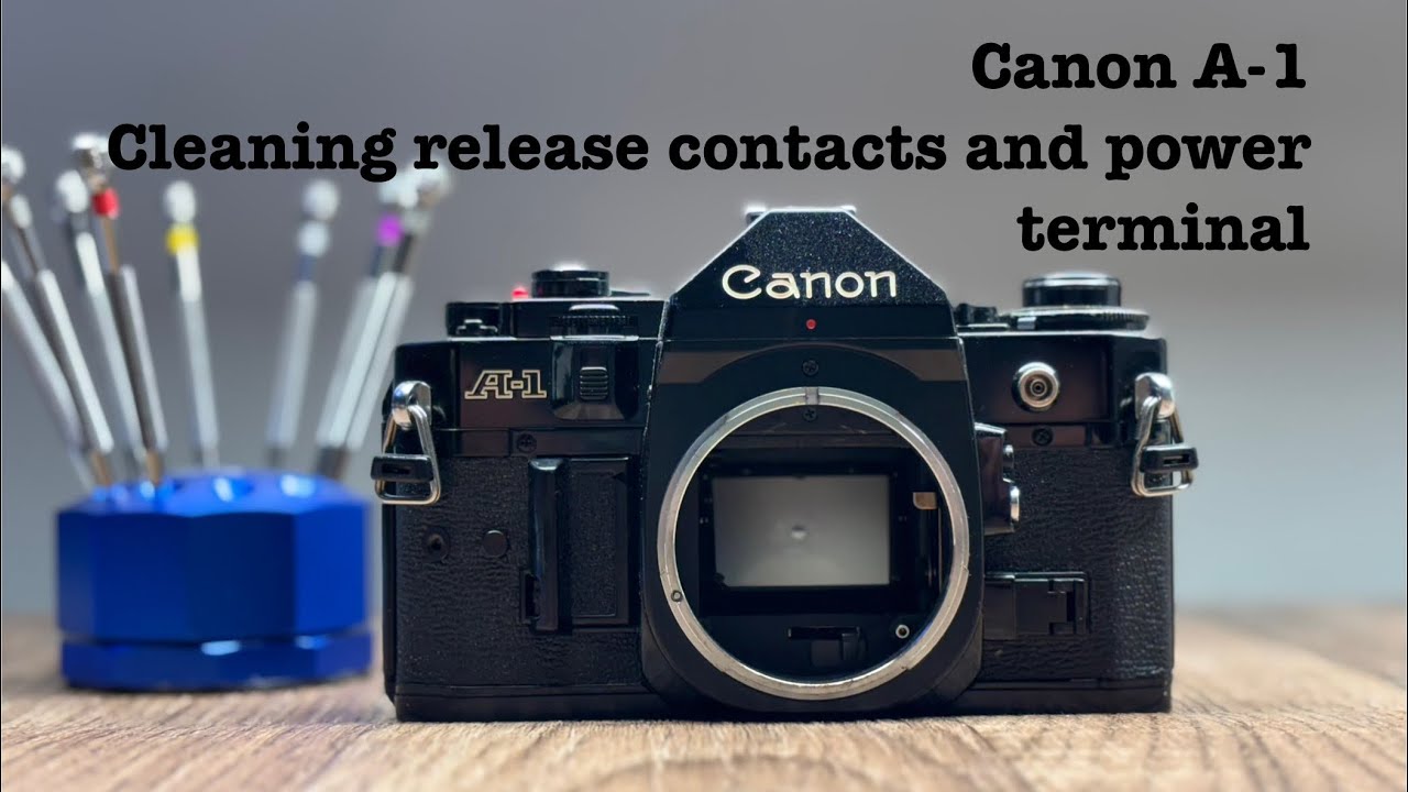 Canon A-1 - Cleaning release contacts and power terminal - YouTube