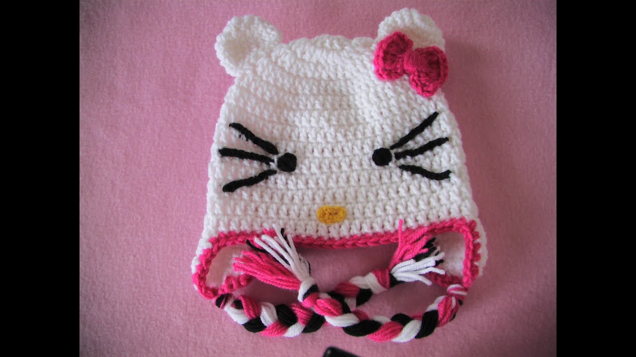 Πλεκτο Σκουφακι Hello Kitty (μερος 2/4) - YouTube