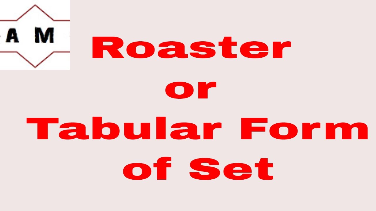 Roaster form or Tabular Form - YouTube