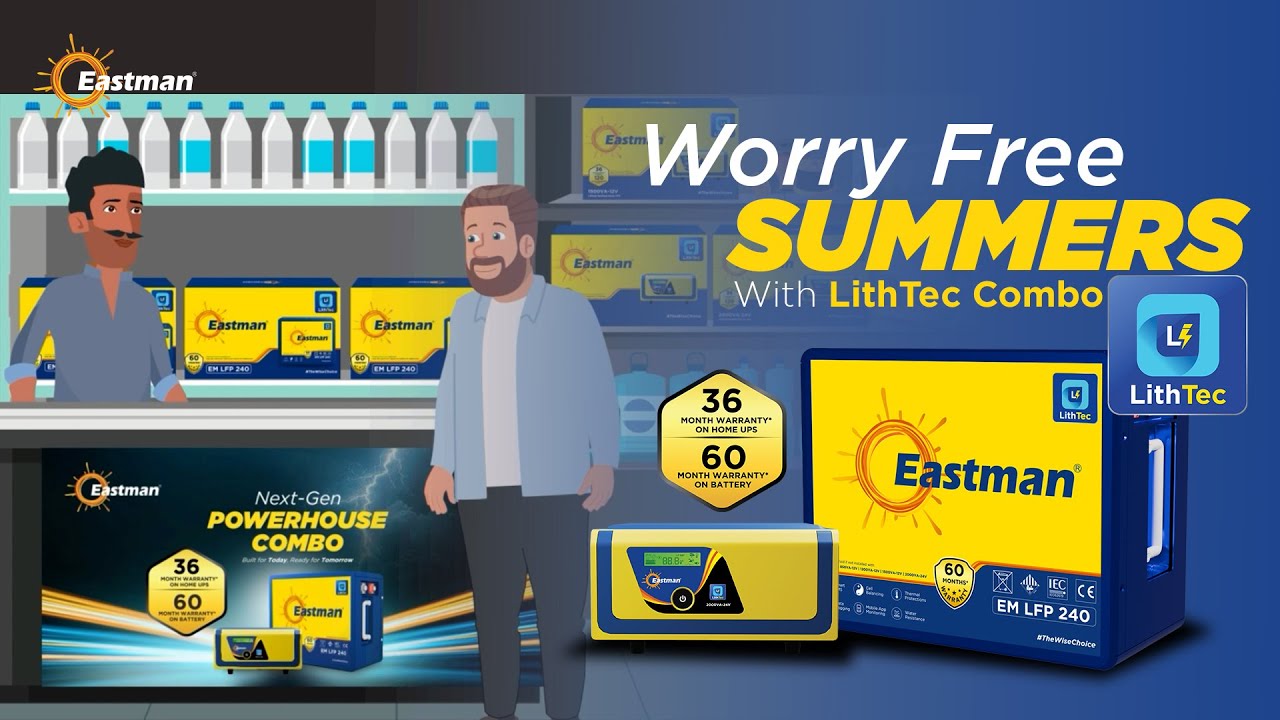 Eastman LithTec Combo – Fast Charging, Long Backup & Maintenance-Free ...