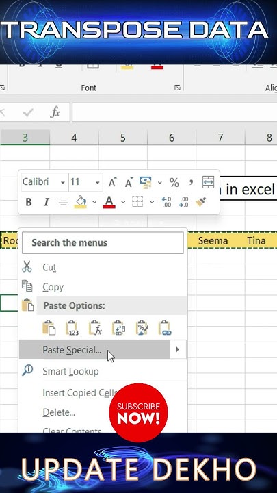 How to transpose data in excel | Excel interview questions #excel #shorts #msexcel #excelshorts ...