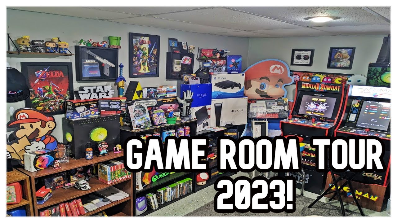 Game Room Tour 2023! | LARGE MANCAVE! | Retro GAME Collection AND MORE ...
