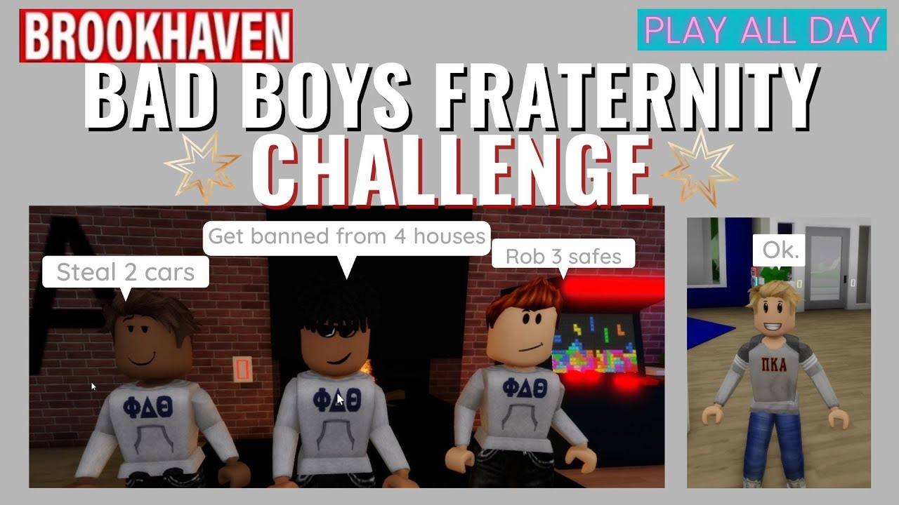 👊🏼 BAD BOYS FRATERNITY CHALLENGE in ROBLOX BROOKHAVEN RP 🏡 - YouTube