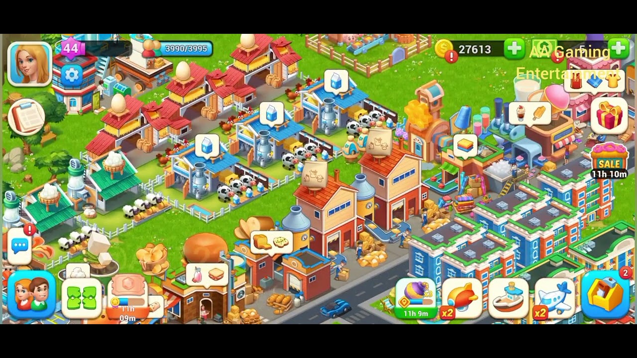 Farm City Farming and City island | AA Gaming Entertainment - YouTube